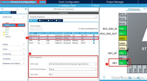 Stm32cubeide基础学习 Exti外部中断实验stm32cubeide 外部中断 Csdn博客