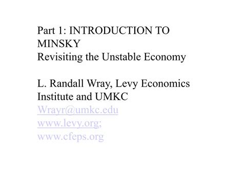 Pdf Part Introduction To Minsky Revisiting The Unstable The
