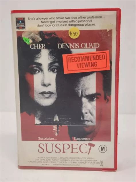 Suspect Vhs Rca Columbia Hoyts Video Ex Rental Big Box Tape Cher