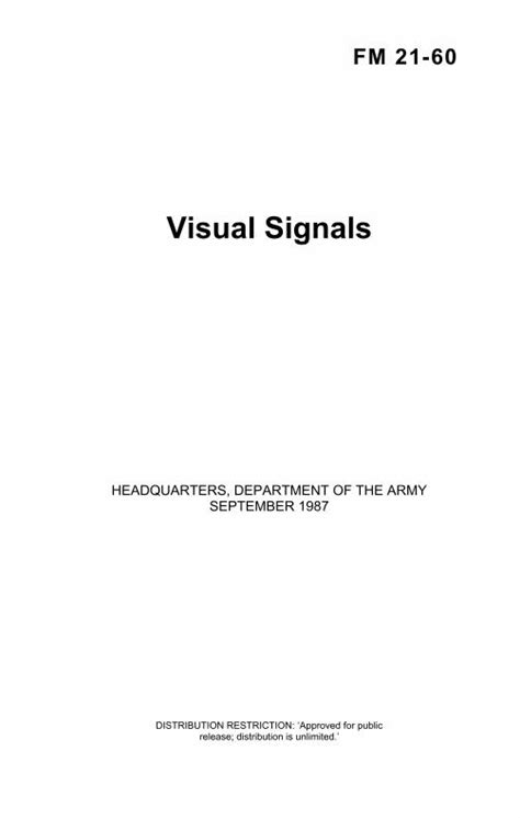 Pdf Army Fm21 60 Visual Signals Dokumen Tips