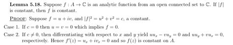 complex analysis if f is constant f is constant mathematics