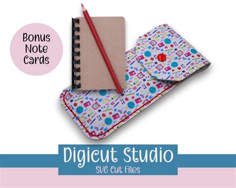 Pencil Pouch Svg Pencil Case Svg Mini Note Cards For Comb Binding