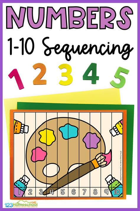 Free Back To School Sequencing Numbers 1 10 Printable Puzzles