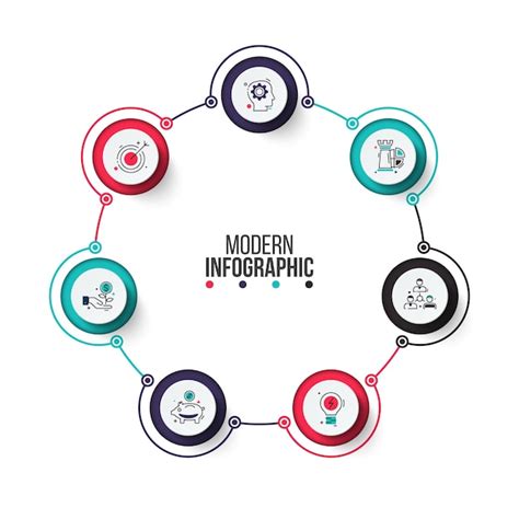Premium Vector Business Data Visualization Abstract Elements Of Cycle