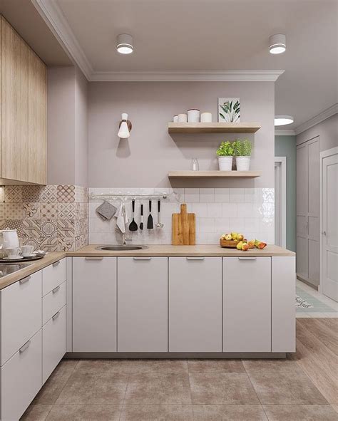 Открытые полки на кухне белая кухня светлая кухня эстетическая дизайнерская стильная