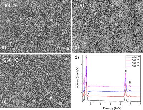 Representative Sem Images X10 K Of Tio2 Titania Nanotube Arrays