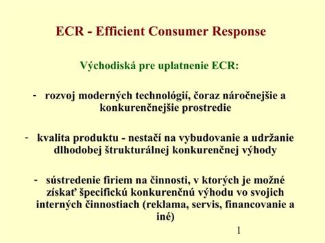 Ecr Ppt