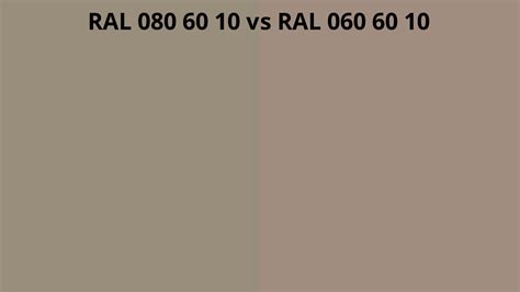 Ral 080 60 10 Vs 060 60 10 Ral Colour Chart Uk