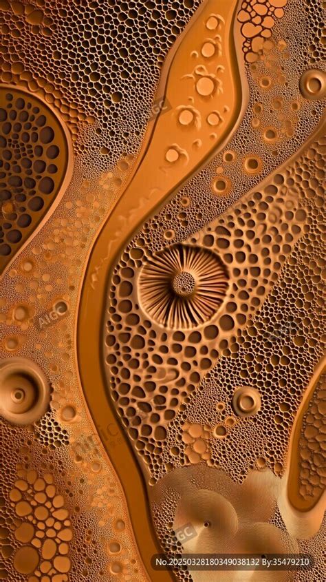 Ai创作图金属 流体 纹理 图案 艺术 质感 气泡 孔洞 曲线 渐变 几何 抽象 立体 凹凸 造型 昵图网