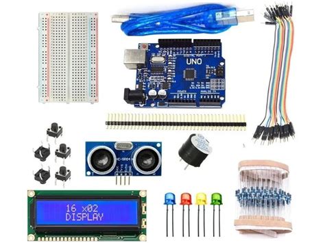 kit arduino uno r3 inicial smd ch340 hc sr04 lcd 16x2 cables tiendavirtual