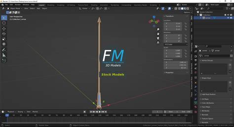 3d Model Arrow