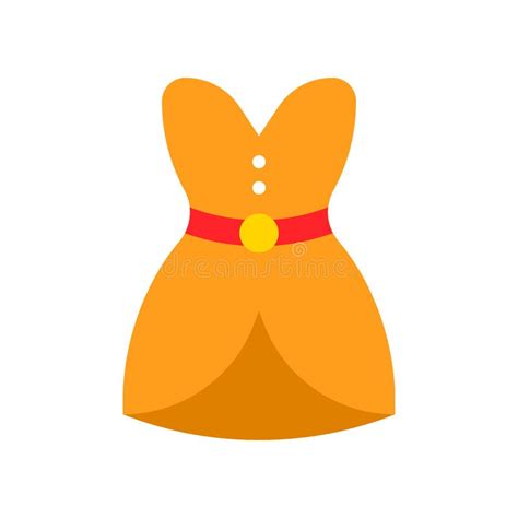 Women Dress Vector Illustration Flat Style Icon Stock Vector