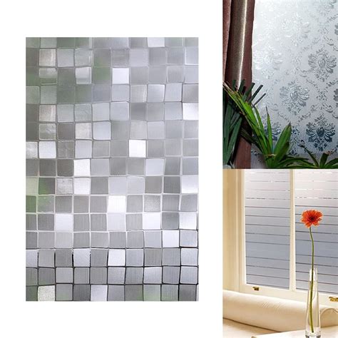 욕실 개인 정보 보호 필름 스티커 유리 창 도어 스티커 정전기 Pvc 젖빛 데칼 침실 홈 데코레이션장식용 필름 Aliexpress