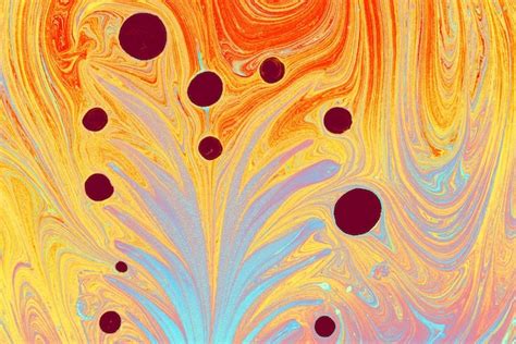 Premium Photo Ebru Art Background With Floral Marbling Texture