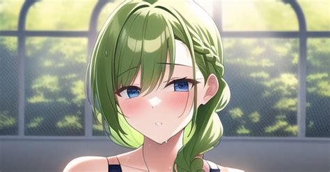 競泳水着 緑髪の爆乳お姉さん Fassのイラスト Pixiv