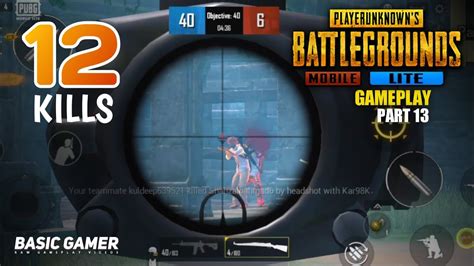 12 Kills Victory In Pubg Mobile Lite Tdm Match Pubg Lite Gameplay