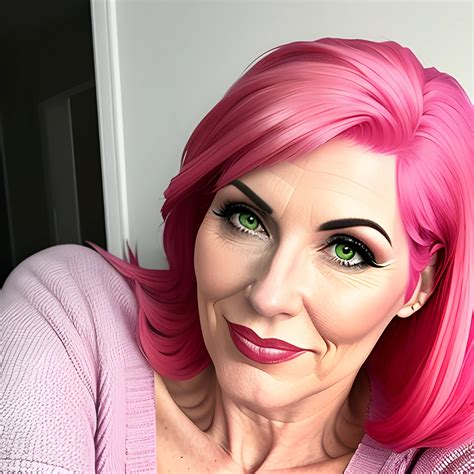 Realestic Girl With Pink Hair Arthub Ai