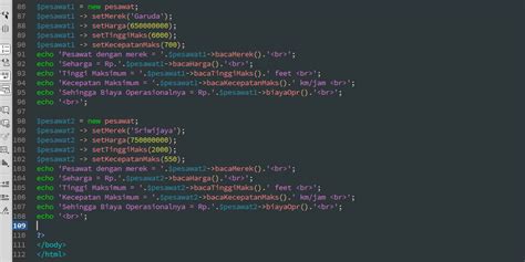 contoh pemrograman berbasis objek dengan php ~ afif basya blog