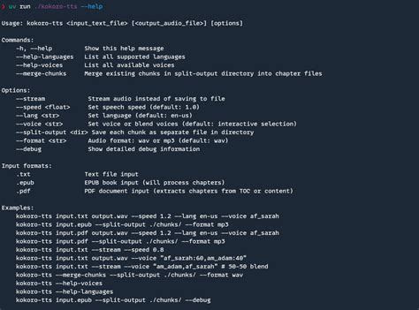 GitHub Nazdridoy Kokoro Tts A CLI Text To Speech Tool Using The Kokoro Model Supporting