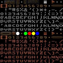 QuakeWorld GFX Charsets 256x256 Original Conchar Simplified