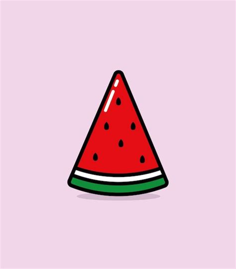 Premium Vector Slice Watermelon