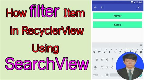 Android Development Tutorial Android Filtersearch Recyclerview Using Searchview Youtube