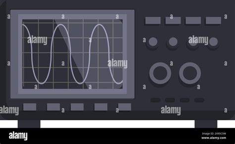 detailed digital oscilloscope vector illustration for scientific