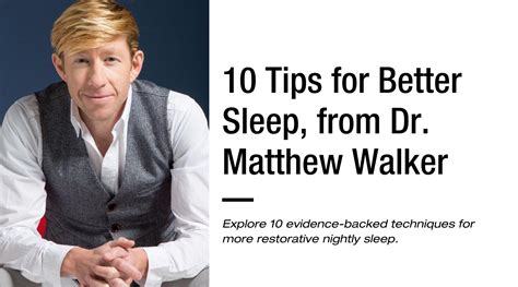 10 Tips For Better Sleep From Dr Matthew Walker Somnee