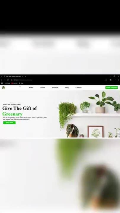 Responsive Plant Store Html Css Javascript Webdevelopment Webdesign Frontend Shorts Youtube