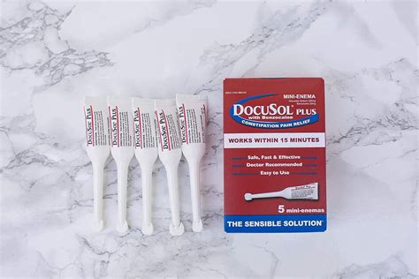 Docusol Plus Docusate Sodium With Benzocaine Mini Enema Clear 5 Ml 5 Count