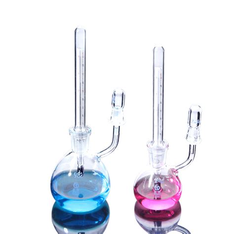 25 50mL Lab Glass Pycnometer With Thermometer Specific Gravity Bottle Picnometer Laboratory