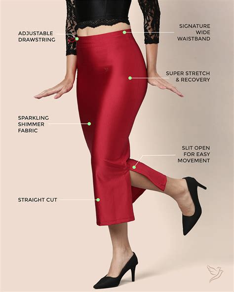 Red Straight Fit Saree Shaper Festive Wear Twin Birds