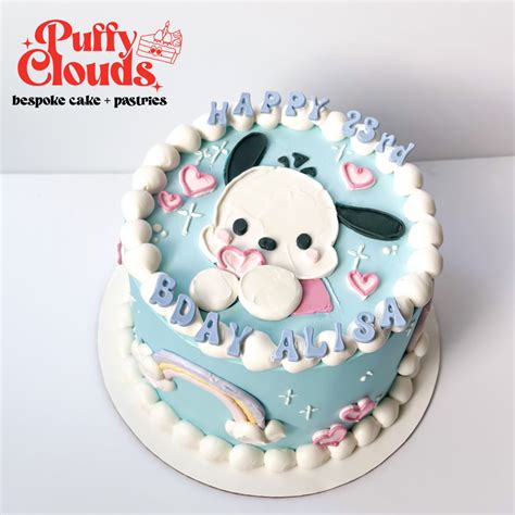Cute Aesthetic Pochacco Cake Mini Cakes Birthday Creative Birthday