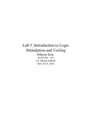 ECEN Lab 5 Pdf Lab 5 Introduction To Logic Stimulation And Verilog