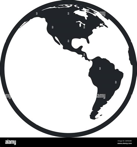 World Icon Planet Map Symbol Black Globe Stock Vector Image And Art Alamy
