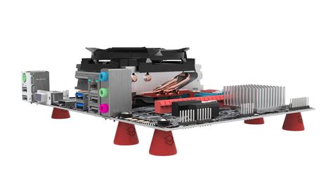 Suporte Externo Placa Mãe Gpu Vga Vermelho Peko3d