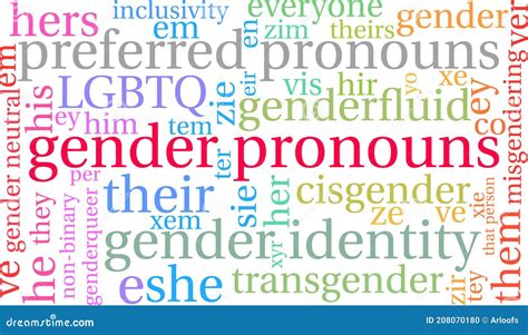 Gender Pronouns Word Cloud Stock Vector Illustration Of Person 208070180