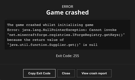 Game Crashing R Minecraft