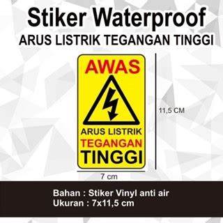 Jual STIKER PERINGATAN WASPADA LISTRIK TEGANGAN TINGGI HIGH ALERT