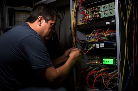 Premium Photo Engineer Configuring Snmp Traps For Server Performance
