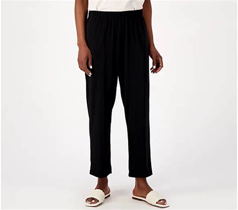 As Is Susan Graver Modern Essentials Reg Lustra Knit Crop Pants