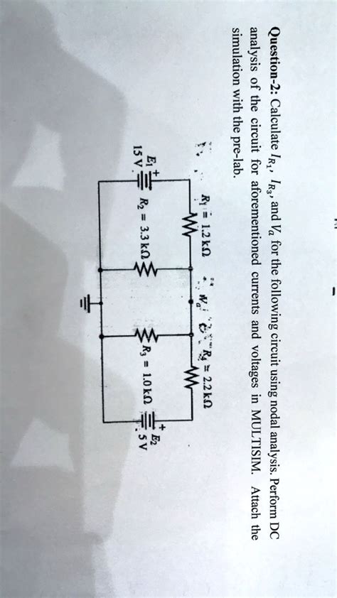 Solved Simulation With The Pre Lab Ww Ih War K Analysis Of The
