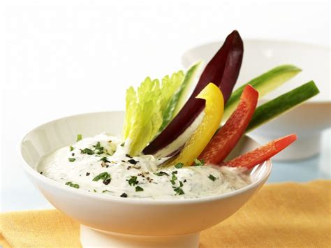 Creamy Herb Dip With Vegetable Sticks Recipe Eatsmarter