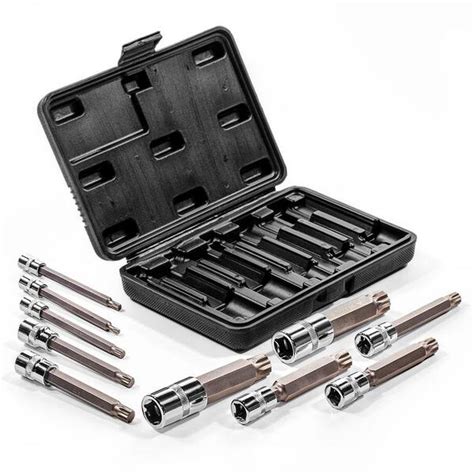 Triple Square Sockets 10 Piece Xzn Triple Square Spline Bit Socket Set