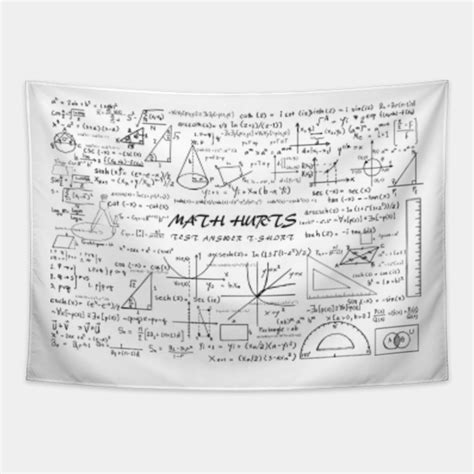 Math Crib Sheet Geek T Shirt Math Nerd Tee Math Tapestry Teepublic
