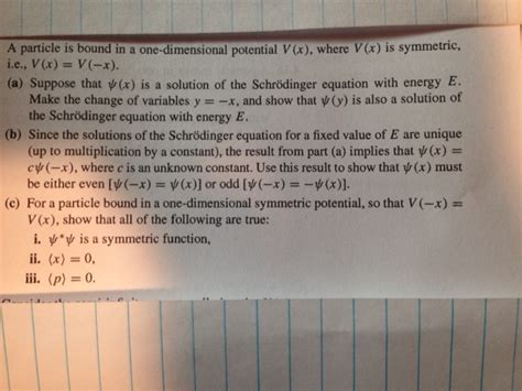 solved a particle is bound in a one dimensional potential