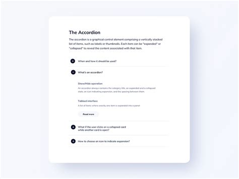 Accordion Ui By Ildiko Gaspar On Dribbble