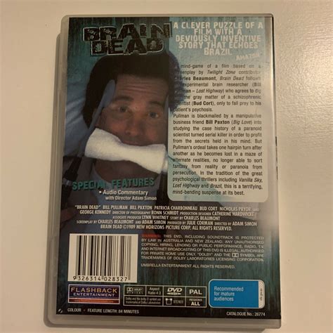 Brain Dead Dvd 1989 Bill Pullman Bill Paxton All Regions Retro Unit