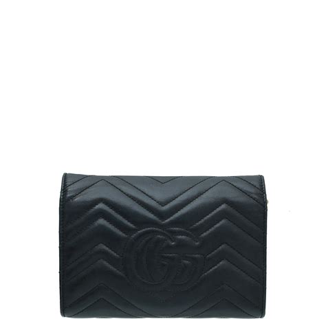 Gucci Black Gg Marmont Mini Shoulder Bag The Closet
