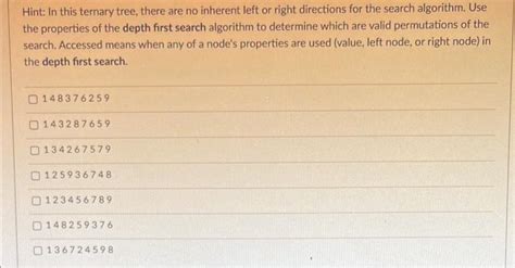 Solved Given The Following Ternary Tree Which Of The